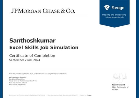santhoshkumar m on linkedin i just completed jpmorganchase and co s excel skills on forage