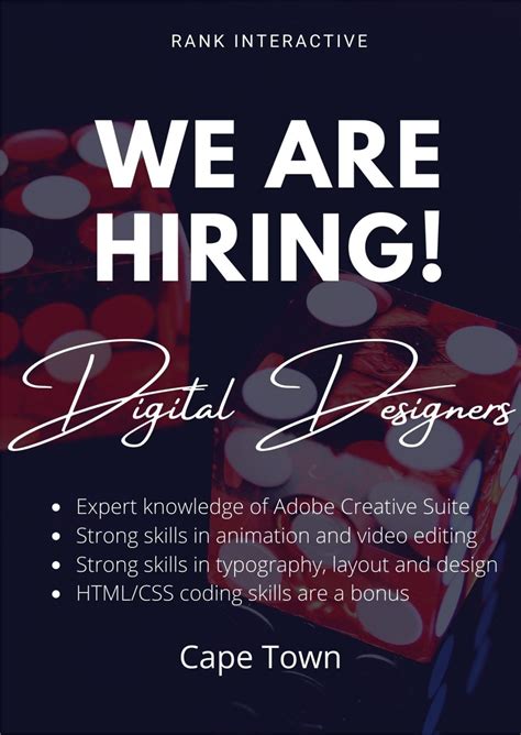 Leo Leung On Linkedin We Are Recruiting For 3 Digital Designers To Join My Team In Cape Town