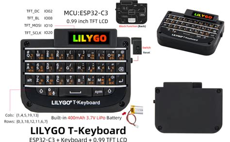 Amazon co jp LILYGO T Keyboad ESP C ローパワー RISC V MCU QWERTY Bluetooth ワイヤレス ミニ 小型 キーボード TTGO