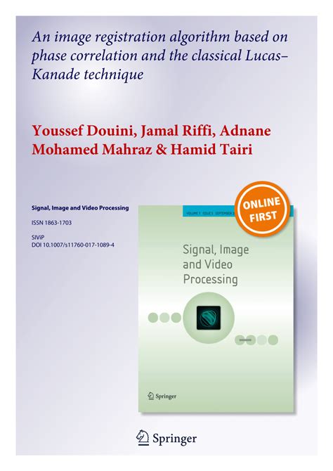 Pdf An Image Registration Algorithm Based On Phase Correlation And