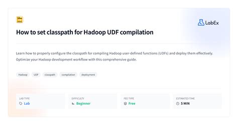 How To Set Classpath For Hadoop Udf Compilation Labex