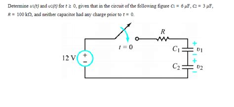 Solved Determine U1t ﻿and U2t ﻿for T≥0 ﻿given That In