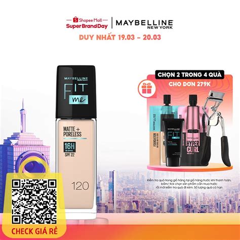 Kem Nền Mịn Nhẹ Kiềm Dầu Fit Me Maybelline Matte Poreless Foundation 30ml