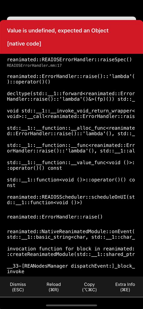 After Update V Value Is Undefined Expected An Object Issue Software Mansion React