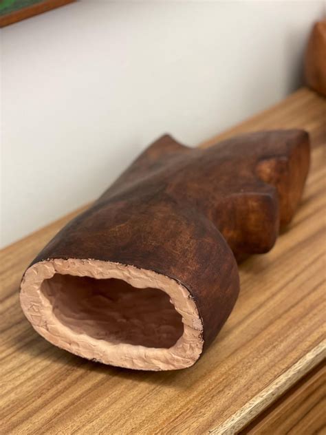 Vintage Biomorphic Clay Signed Sculpture By Washington Artist Ruth Humphrey For Sale At 1stdibs