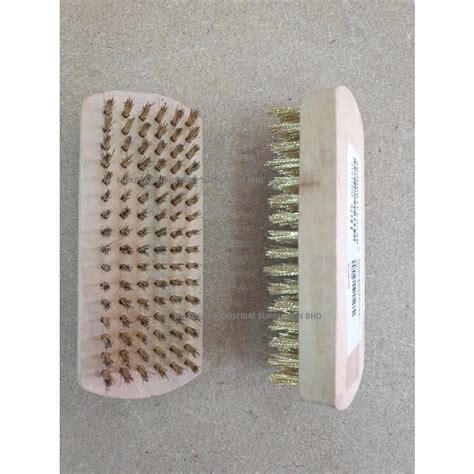 Quality Brass Square Shape Wire Brush With Wood Handle 165 Berus