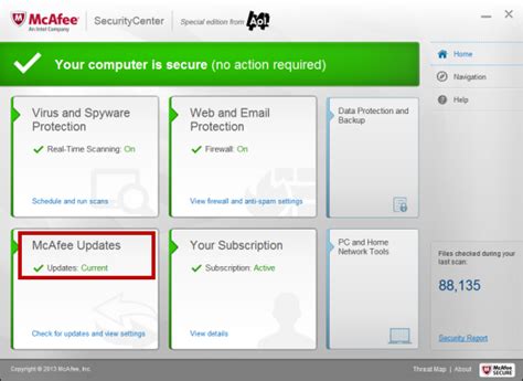 Using McAfee Features AOL Help