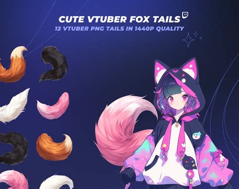 12 Cute Anime Fox Tails Vtuber Decoration For Your Twitch Stream