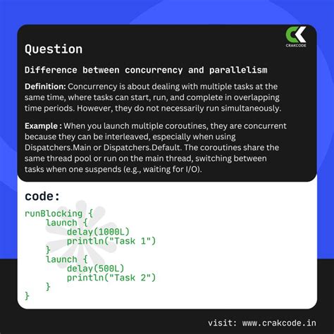 Crakcode On Linkedin Concurrency Parallelism Programming Coroutines Kotlin