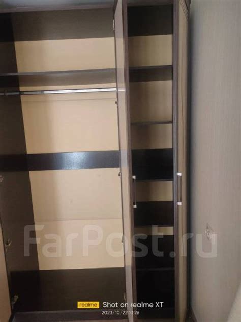 Шкаф платяной для одежды и белья 3 х секционный дсп количество дверей 4 с зеркалом тёмное