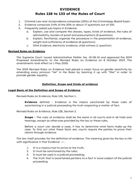 Evidence Lecture 1 Pdf Evidence Law Evidence