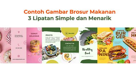 Contoh Gambar Brosur Makanan Lipatan Simple Dan Menarik Idxstock
