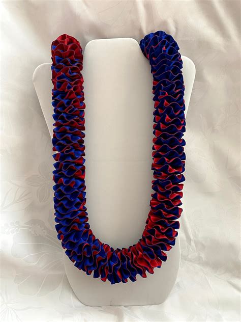 Double Satin Ribbon Lei Custom Etsy