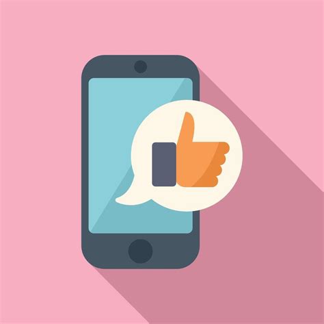 smartphone with thumbs up notification icon 46041017 vector art at vecteezy