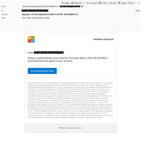 Microsoft Re Authentication Scam Targets User Credentials