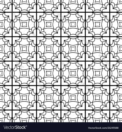 Seamless Pattern Black And White Repeating Vector Image