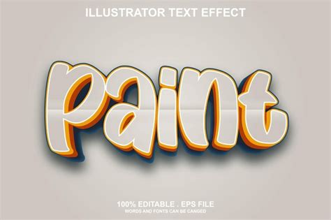 Premium Vector Paint Text Effect Editable