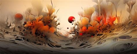 Premium Photo Collision Of Natural Elements And Abstract Shapes