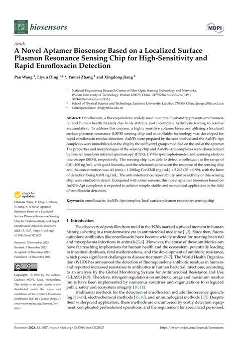 Pdf A Novel Aptamer Biosensor Based On A Localized Surface Plasmon Resonance Sensing Chip For