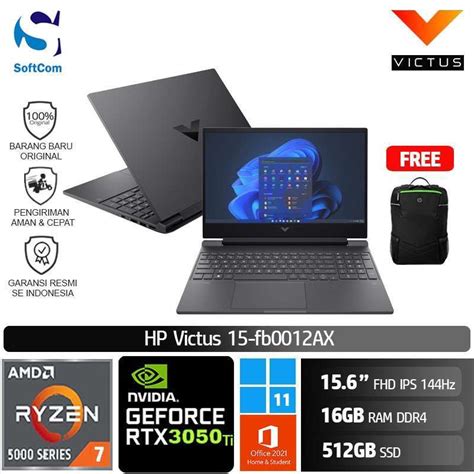 Jual Hp Victus Fb Ax Laptop Gaming Amd Ryzen H Gb Gb Ssd Rtx Ti Gb