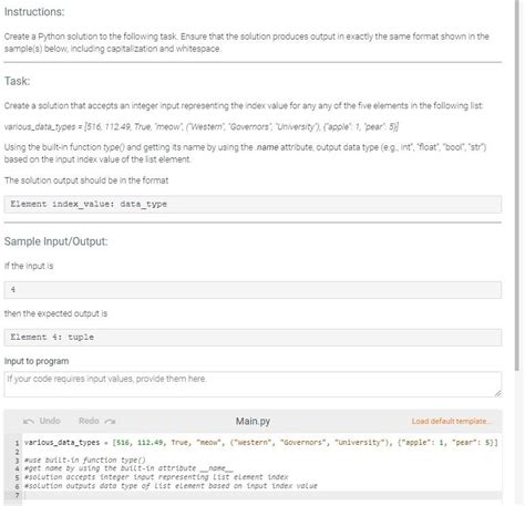 Solved Instructions Create A Python Solution To The Chegg