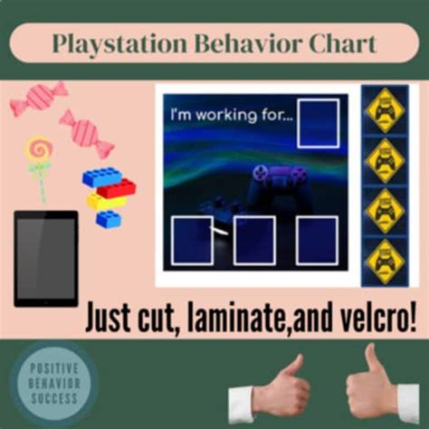 Playstation Ps4 Video Game Token Economy Behavior Chart Tpt