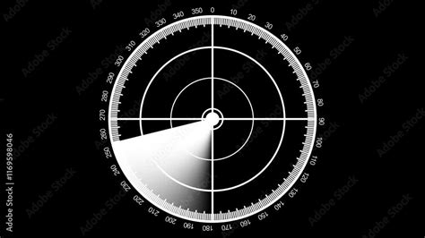 Radar Screen Animation On Black Background Signal Transmitted Sonar Radar Radar Point To