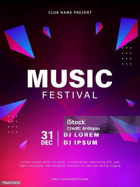 음악 축제 포스터 디자인 음악 파티 초대장 전단지 템플릿입니다 벡터 일러스트 레이 션 벡터에 대한 스톡 벡터 아트 및 기타 이미지 벡터 음악 Dj Istock