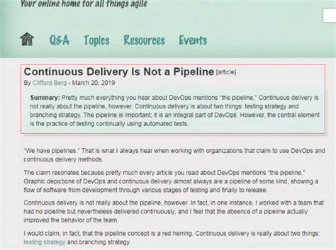 Devops笔记 06：什么是cicd？它们与敏捷开发和devops的关系敏捷开发和ci关系 Csdn博客