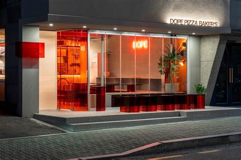 감각적인 모던 레트로 스타일 20평 피자집 인테리어 견적 Restaurant Design Red Restaurant Store Design