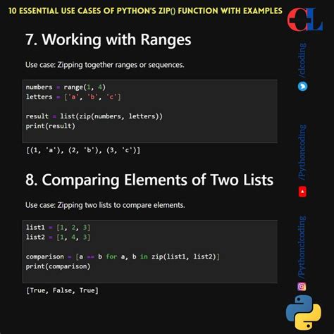 10 Essential Use Cases Of Pythons Zip Function With Examples Free Code Clcoding