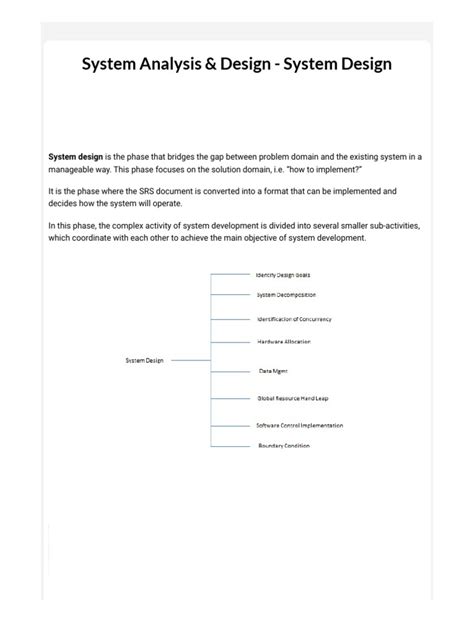 system analysis and design system design pdf