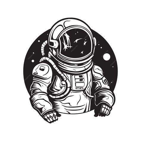 Premium Vector Astronaut Vector Concept Digital Art Hand Drawn