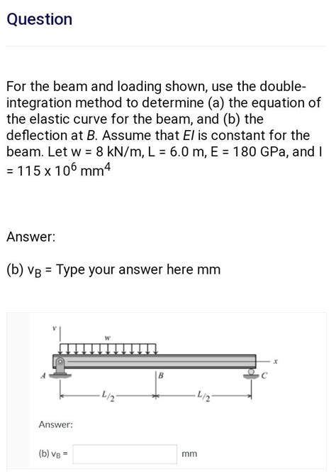 [solved] question for the beam and loading shown