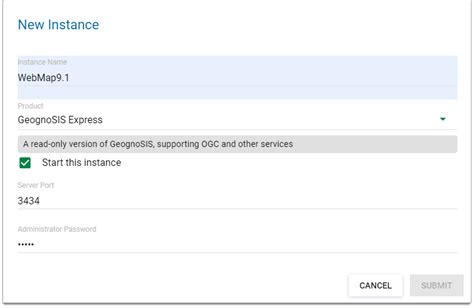 Creating A New Server Instance
