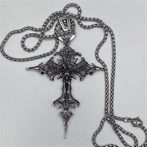 Gothic Cross Necklace Depop In 2025 Gothic Accessories Jewellery