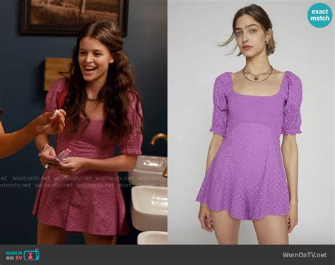 Wornontv Maxines Pink Eyelet Mini Dress On Ginny And Georgia Sara