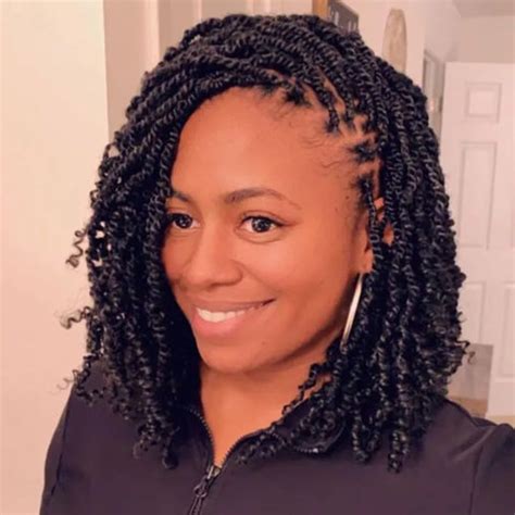 Human Hair Spring Twist Hair Extensions Natural Color Ywigs