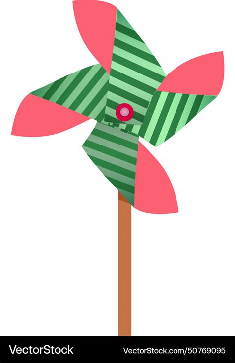 Whirligig Color Icon Windmill Toy Paper Wind Vector Image