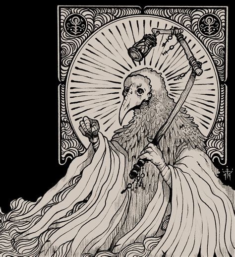 Astrid Grim Art 🗝️ Corvid Priestess 🗝️ The Priestess Is