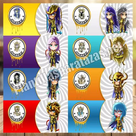 Plantillas Para Tazas De Caballeros Del Zodiaco En Psd