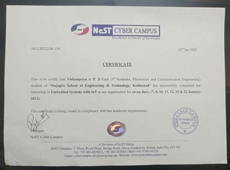 Vishnupriya Ap On Linkedin Iot Embeddedsystems Internshipexperience Techinnovation