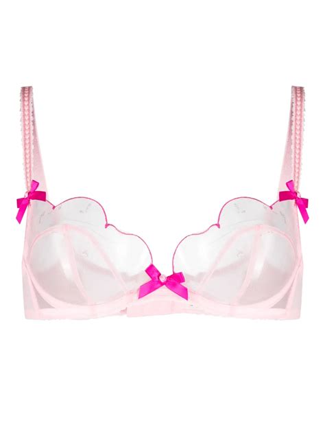 Agent Provocateur Lorna Sheer Bra Pink FARFETCH BE