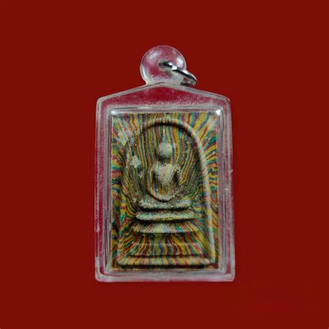 พระสมเด็จอนุสรณ์ 100 ปี หลวงพ่อแพ วัดพิกุลทอง ปี 2535 เนื้อผงสายรุ้งฝังตะกรุดทองคำ Somdej