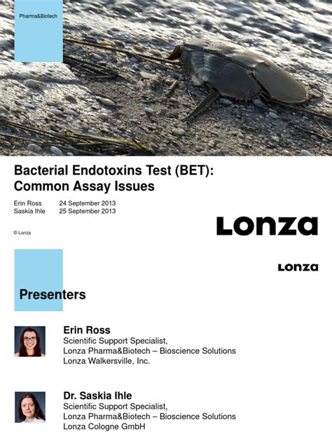 Webinar Presentation Bacterial Endotoxins Test Bet Common Assay Issues Pdf Assay