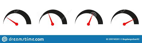 Speedometer Tachometer Icon Speed Indicator Sign Internet Car Speed Performance Concept