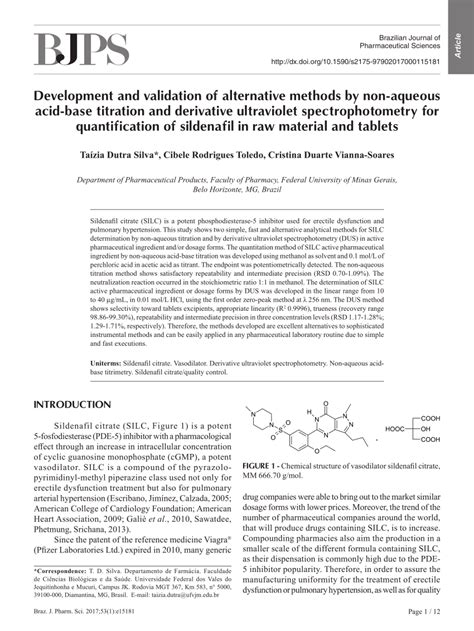 Pdf Development And Validation Of Alternative Methods By Non Aqueous Acid Base Titration And