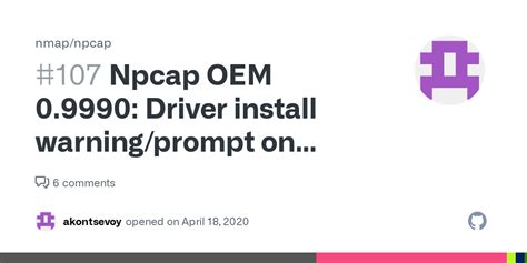 Npcap OEM 0 9990 Driver Install Warning Prompt On WS2008R2 Silent