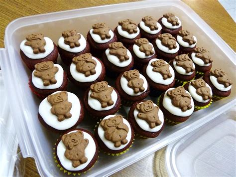 I Bake For You Tiny Teddy Cupcakes