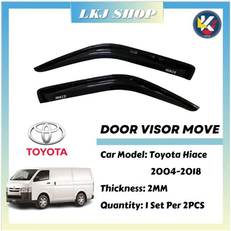 Toyota Van Hiace 2004 2018 Door Visor Move Air Press Window Wind